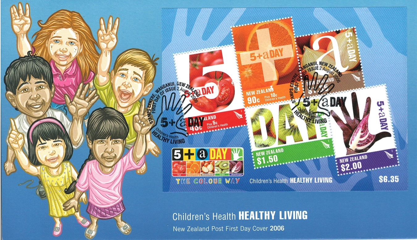 Health stamp series from New Zealand